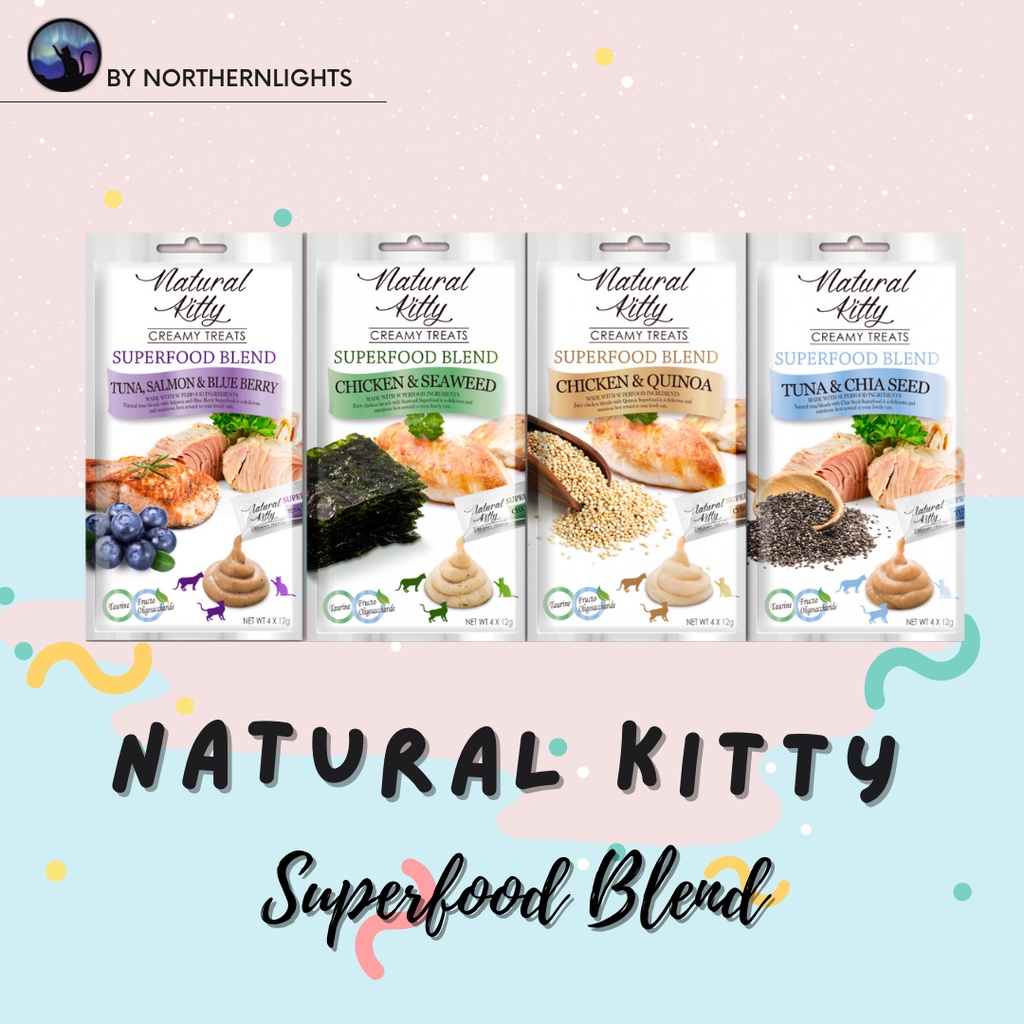 ขนมแมวเลีย : Natural Kitty Creamy Treats Superfood Blend | Shopee Thailand