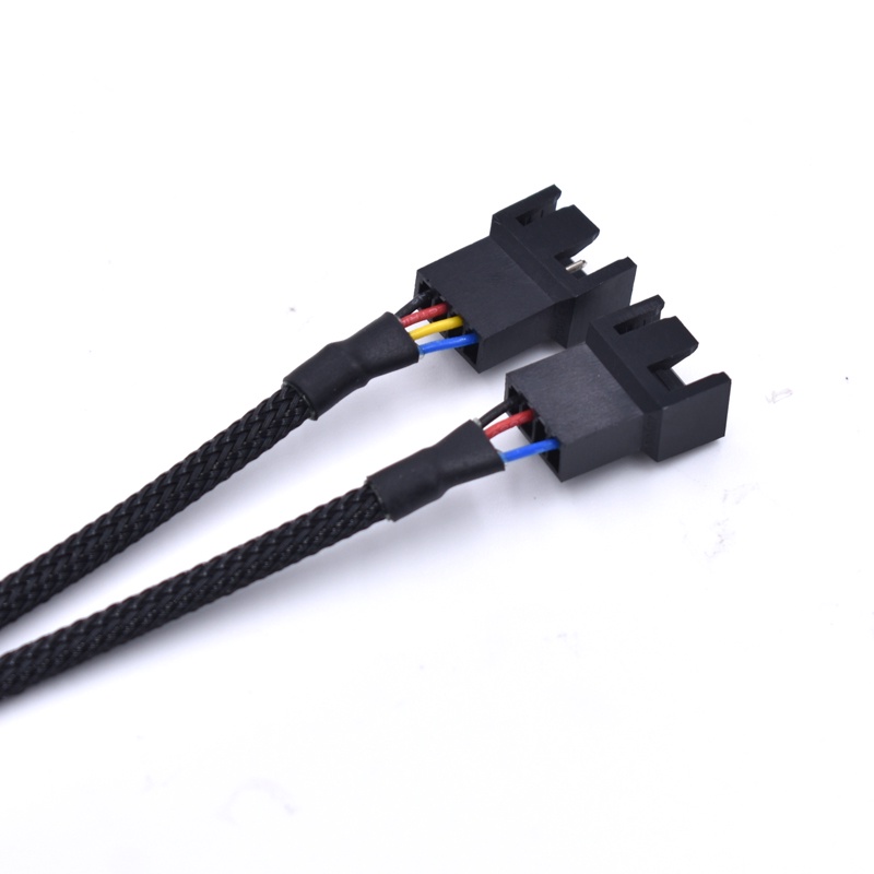 Mini 4-Pin GPU to Dual 4-Pin PWM Fan Splitter Adapter Cable พร้อมปลอกสี ...