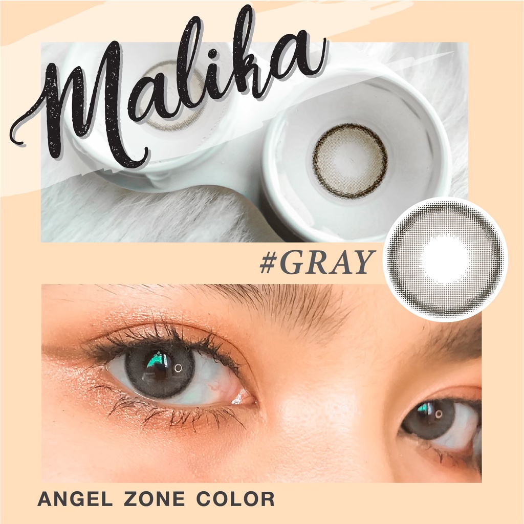 คอนแทคเลนส์รายเดือน Angelzone Color รุ่น Malika Limited สีเทา Gray (ขนาดเท่าตา) | Shopee Thailand