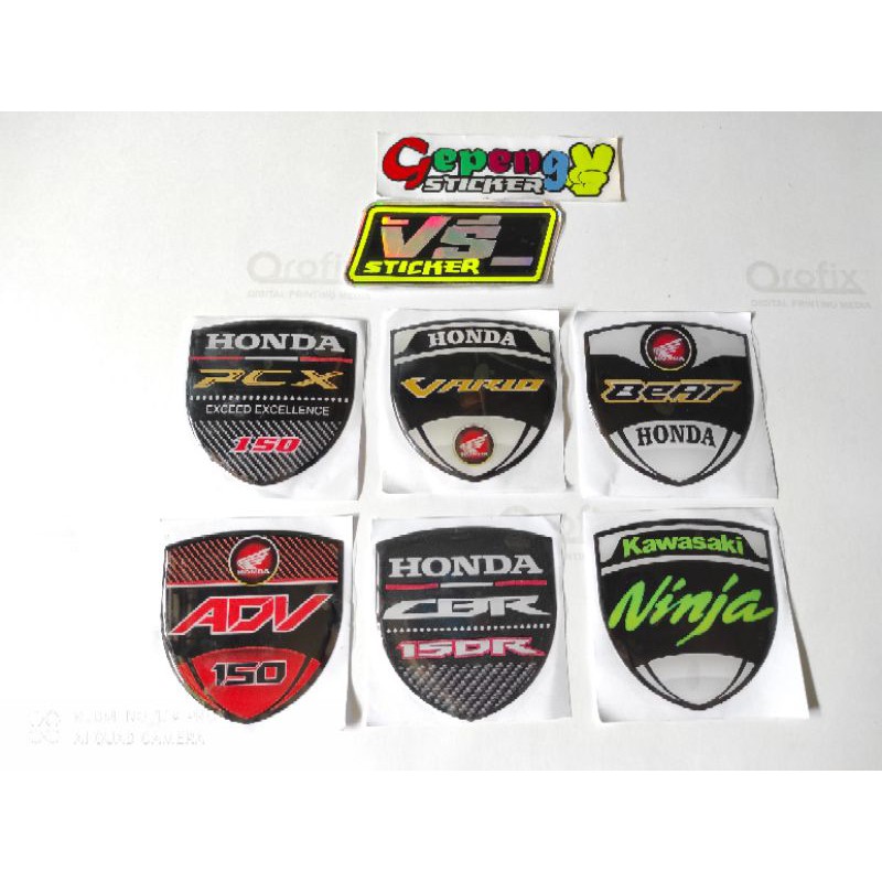 HONDA PCX 150 CBR 150 R ADV 150 VARIO BEAT KAWASAKI NINJA LOGO RAISED ...