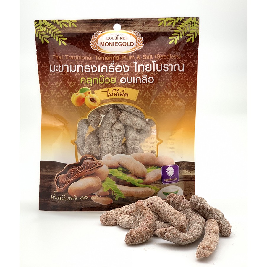 Moniegold มอนนิโกลด์ มะขามไทยโบราณ รสคลุกบ๊วย ขนาด 80 กรัม | Shopee ...