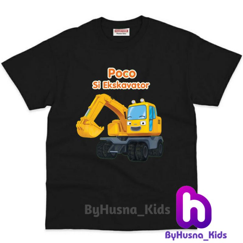 เสื้อยืดเด็ก POCO SI Excavator TAYO THE LITTLE BUS วัสดุพรีเมี่ยม ...