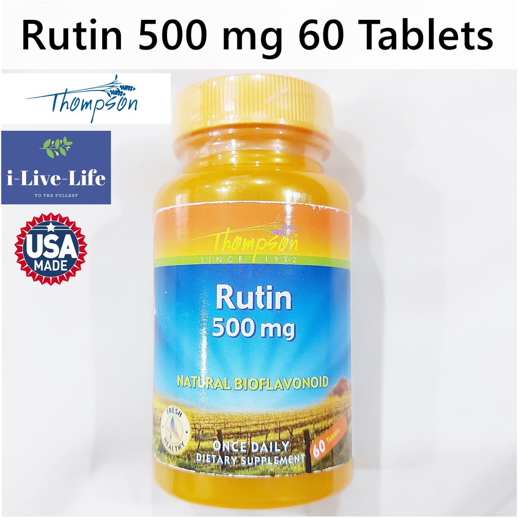 รูทิน Rutin 500 mg 60 Tablets - Thompson รูติน | Shopee Thailand