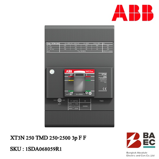 ABB เบรกเกอร์ XT3N 250 TMD 250-2500 3p F F | Shopee Thailand