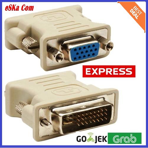 ตัวแปลงเชื่อมต่อ Dvi เป็น VGA 24 + 5 Pin | Shopee Thailand