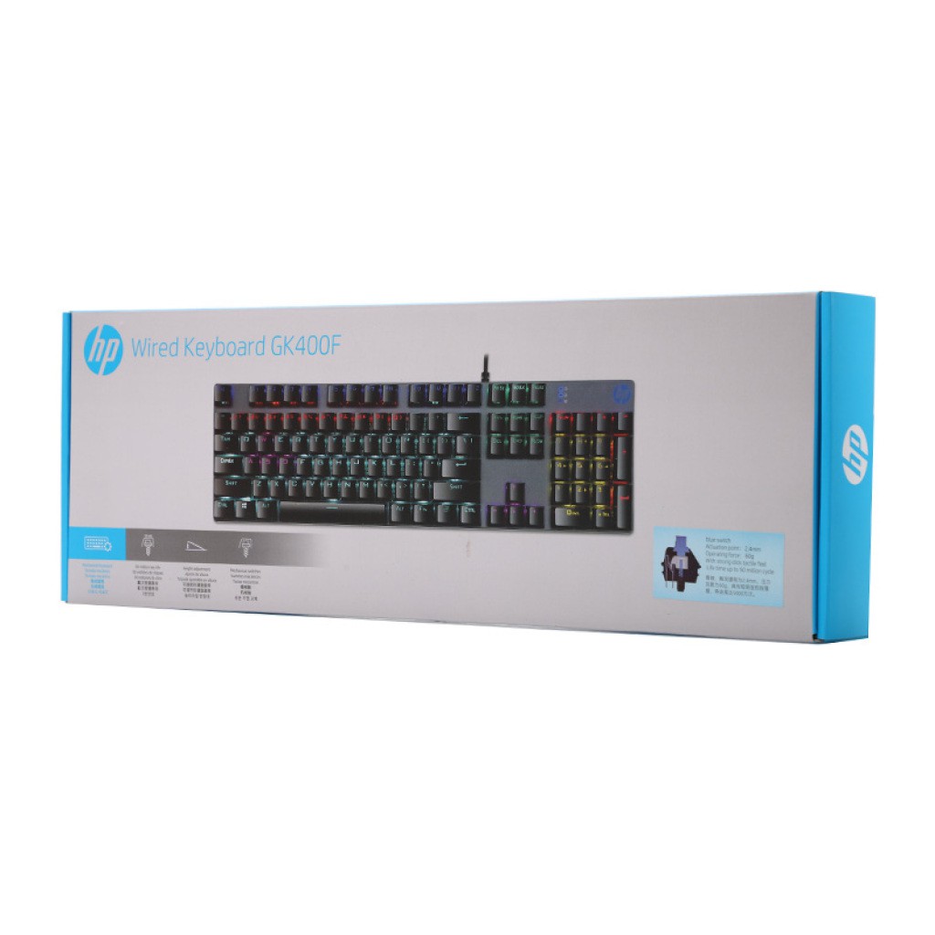 HP GK400F Mechanical Keyboard Blue Switch คีบอร์ดเกมมิ่ง คีย์บอร์ดมีไฟ ...