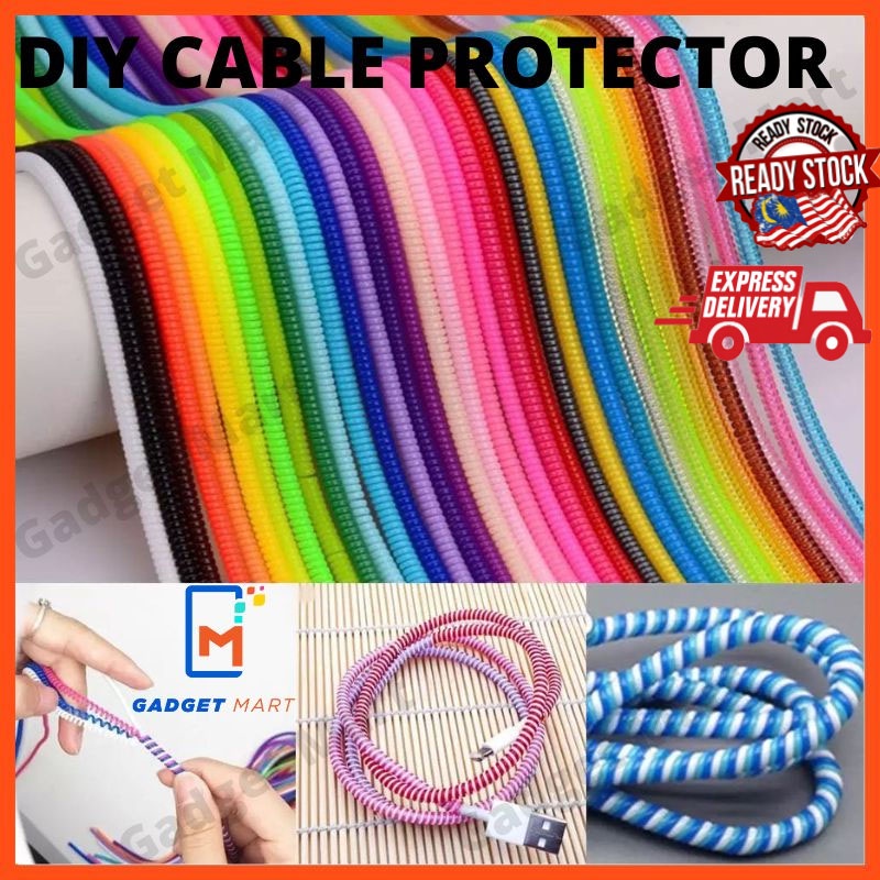 Diy Cable Protector Wrapper Wire Protection หูฟัง Charger USB Data Sync ...