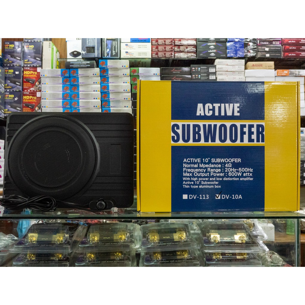ACTIVE SUBWOOFER ซับบ๊อคใต้เบาะ 10นิ้ว ACTIVE DV-10A | Shopee Thailand