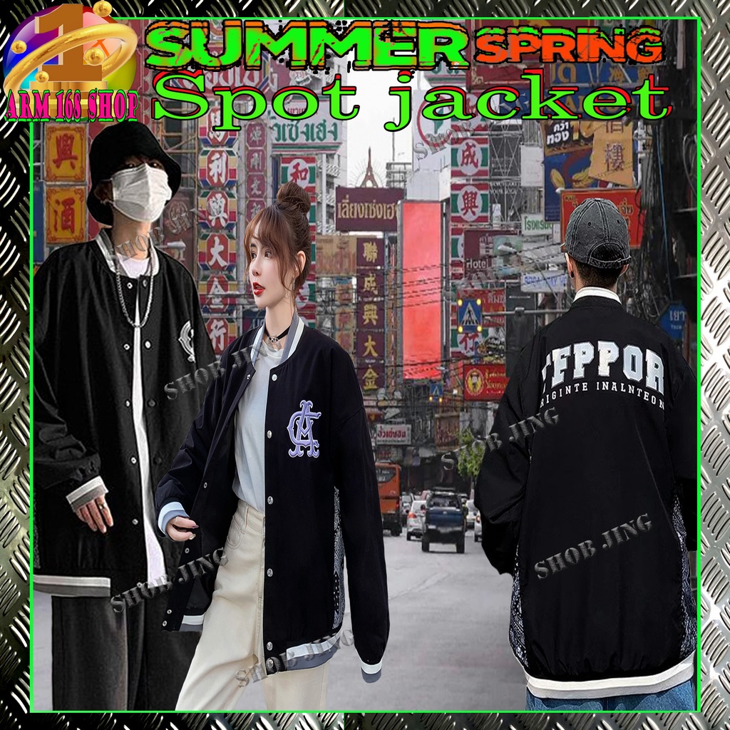 HIPHOP BBOY แจ็คเก็ต สไตล์เกาหลี ผ้าร่ม หนา กันละอองฝน กันน้ำ กันลม กัน ...