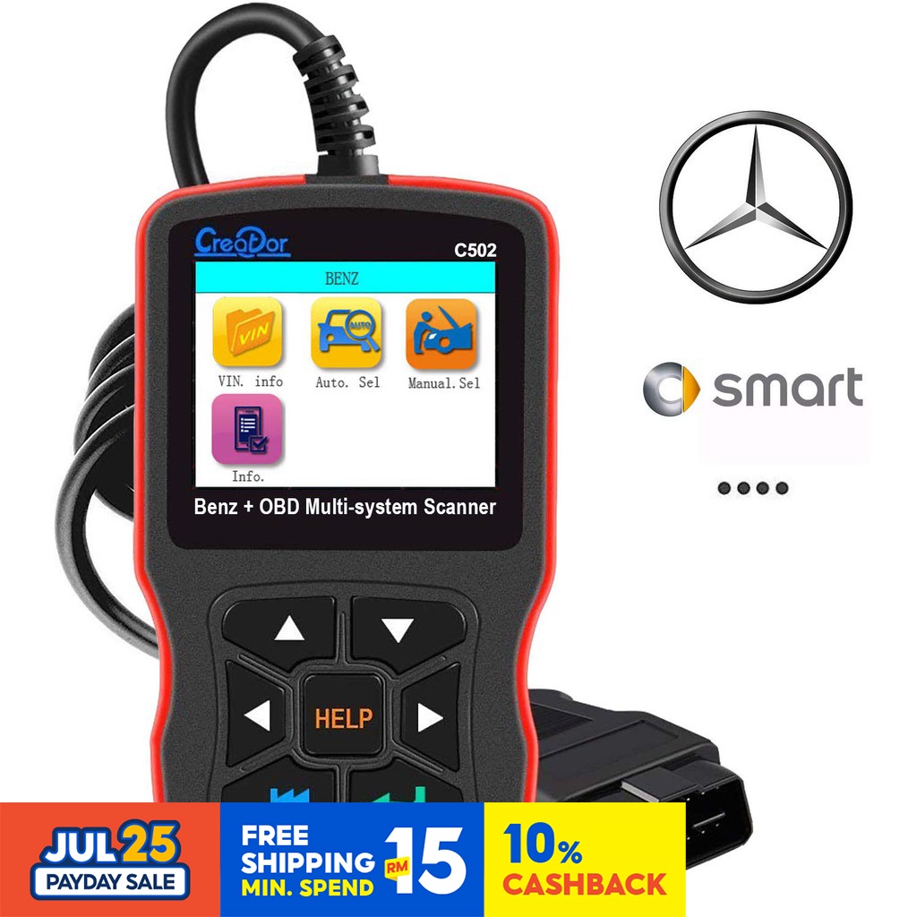 ⭐⭐⭐เครื่องสแกนเนอร์วินิจฉัยอัตโนมัติ C502 OBD 2 ระบบ สําหรับ Mercedes ...