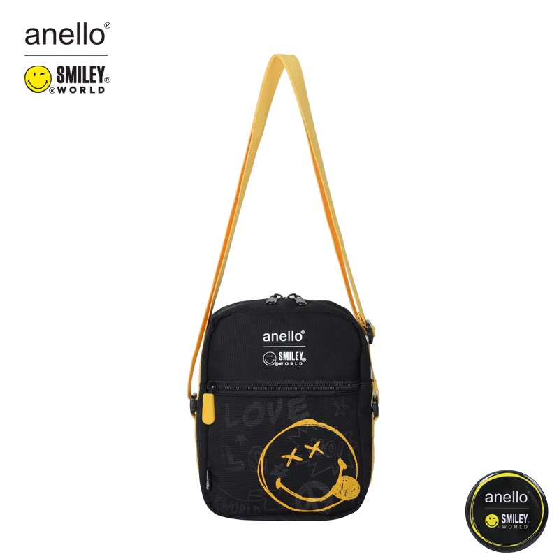 พร้อมส่ง anello x SMILEY กระเป๋าสะพายข้างแฟชั่น ช่องเยอะใส่ของได้เยอะ ...