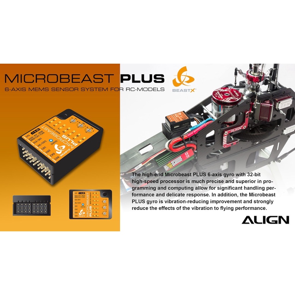 BeastX บีทX เฮลิคอปเตอร์ Microbeast PLUS Flybarless System V5.4 ...