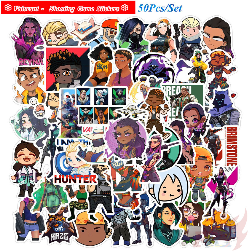 Valorant - Series 01 Shooting Game สติ๊กเกอร์ 50Pcs/Set Waterproof DIY ...