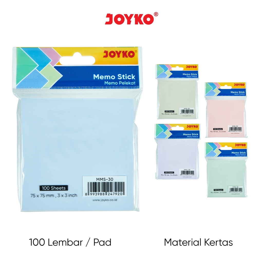Memo Stick Sticky Note Joyko MMS-30 Morandi Color Sticky Memo Paper ...