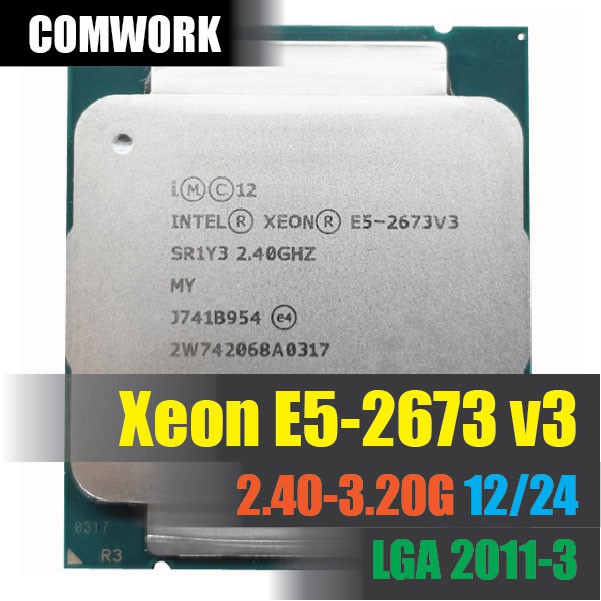 ซีพียู Intel XEON E5 2673 V3 LGA 2011-3 CPU PROCESSOR X99 C612 ...