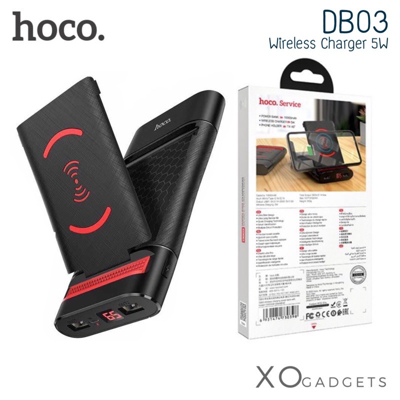 hoco DB03 Wireless+Power Bank 10000 mah 3in1 เพาเวอรแบงค์ powerbank ...
