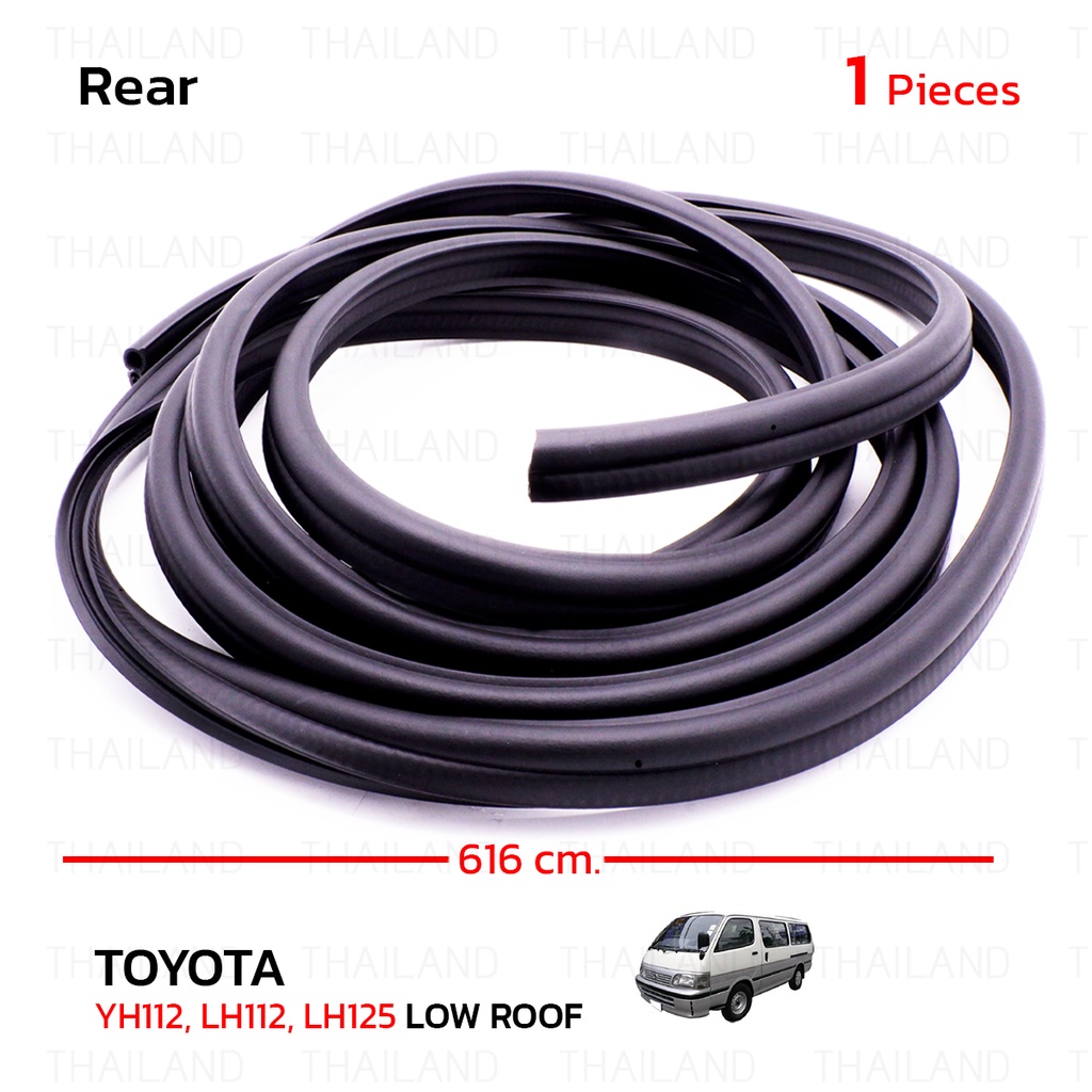 ยางประตูท้าย ยางฝาท้าย รถตู้หัวจรวด 1 ชิ้น สีดำ สำหรับ Toyota YH112,LH112,LH125 หลังคาเตี้ย ปี ...