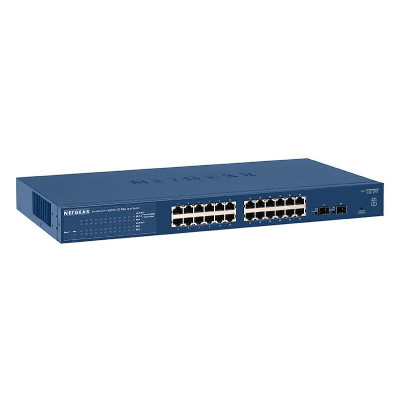 NETGEAR GS724T 24-Port Gigabit PoE+ Smart Managed Pro Switch with 2 SFP ...