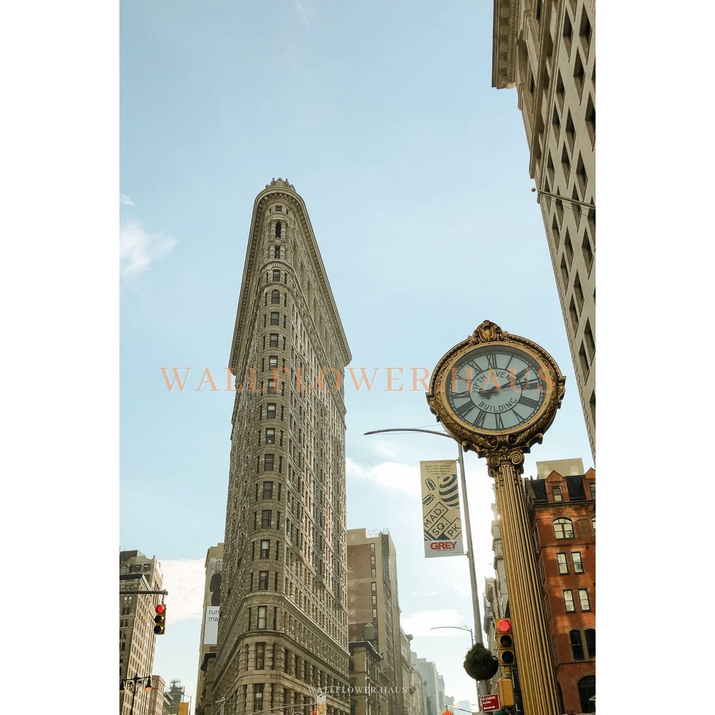 โปสเตอร์ โปสการ์ด A3/A4/4”x6” “NYC27 - Flat Iron" คุณภาพดี - wallflower ...