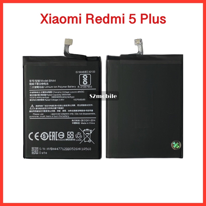 แบตเตอรี่ Xiaomi Redmi5 Plus (Model:BN44) | Battery Redmi 5 Plus ...