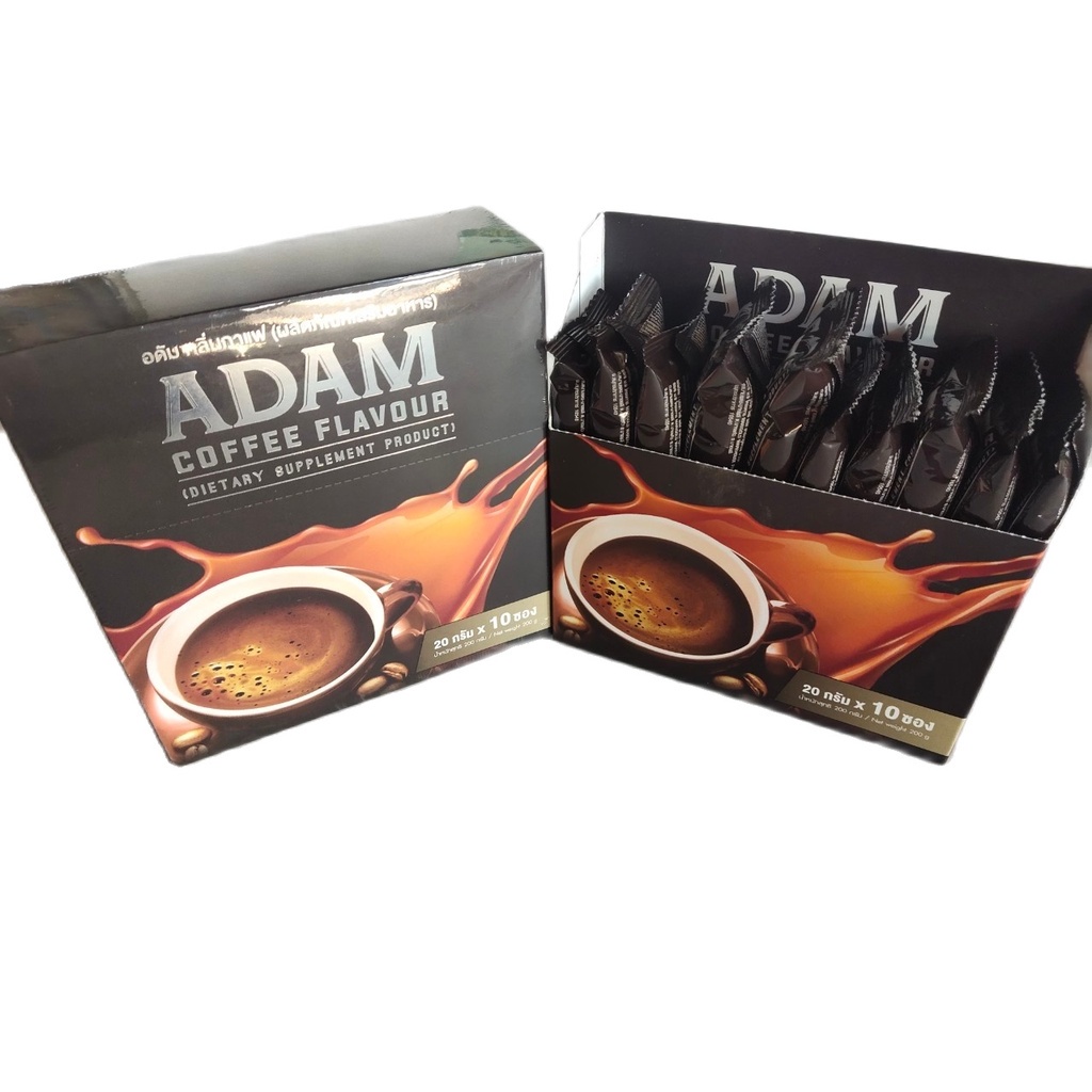 ADAM COFFEE FLAVOUR อดัม กลิ่นกาแฟผลิตภัณฑ์เสริมอาหาร กล่อง 10 ซอง ...