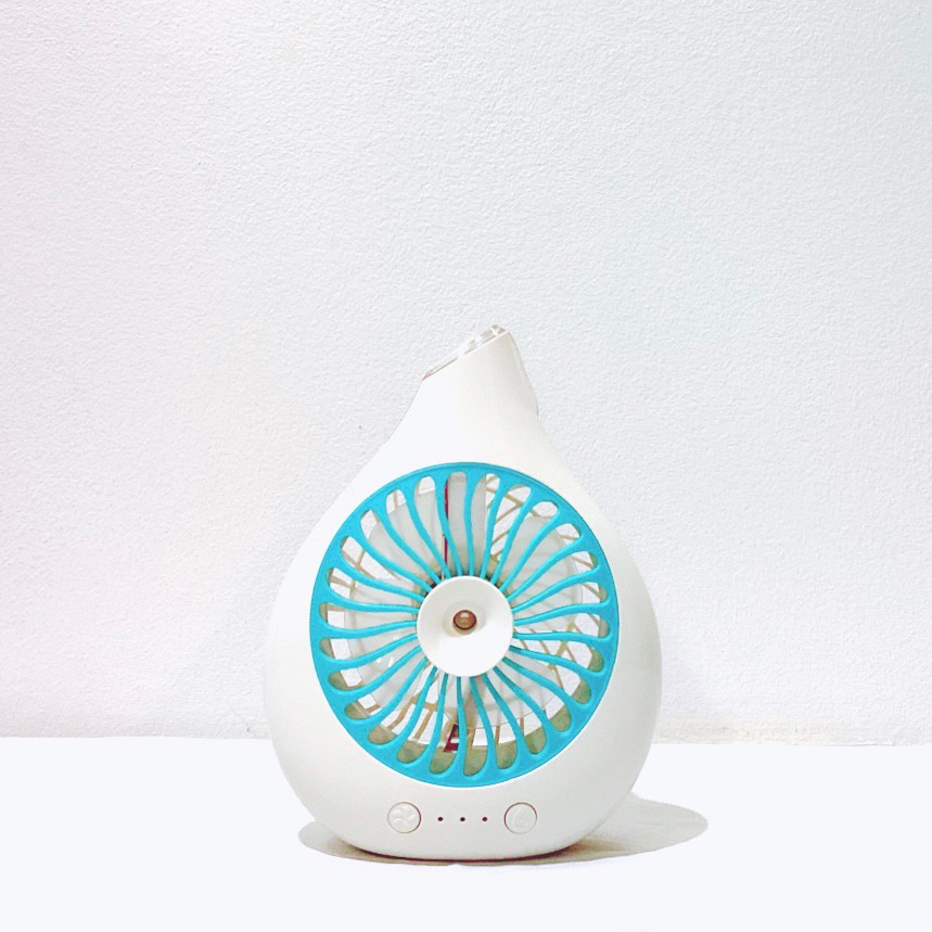 7.7 Steam Fan สีฟ้า พัดลมตั้งโต๊ะไอน้ำ หรือไว้พ่นแอลกอฮอล์ | Shopee ...