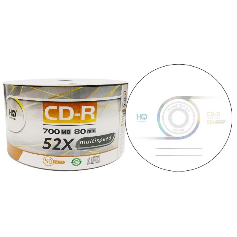 แผ่นซีดีเปล่า CD-R 52x 700 MB แผ่นซีดีเปล่า 50 แผ่น | Shopee Thailand