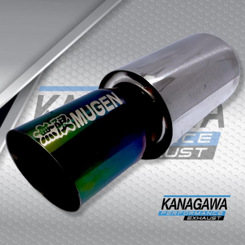 MUGEN Racing Car Exhaust Muffler Tengos Rainbow Bass Round Full ...