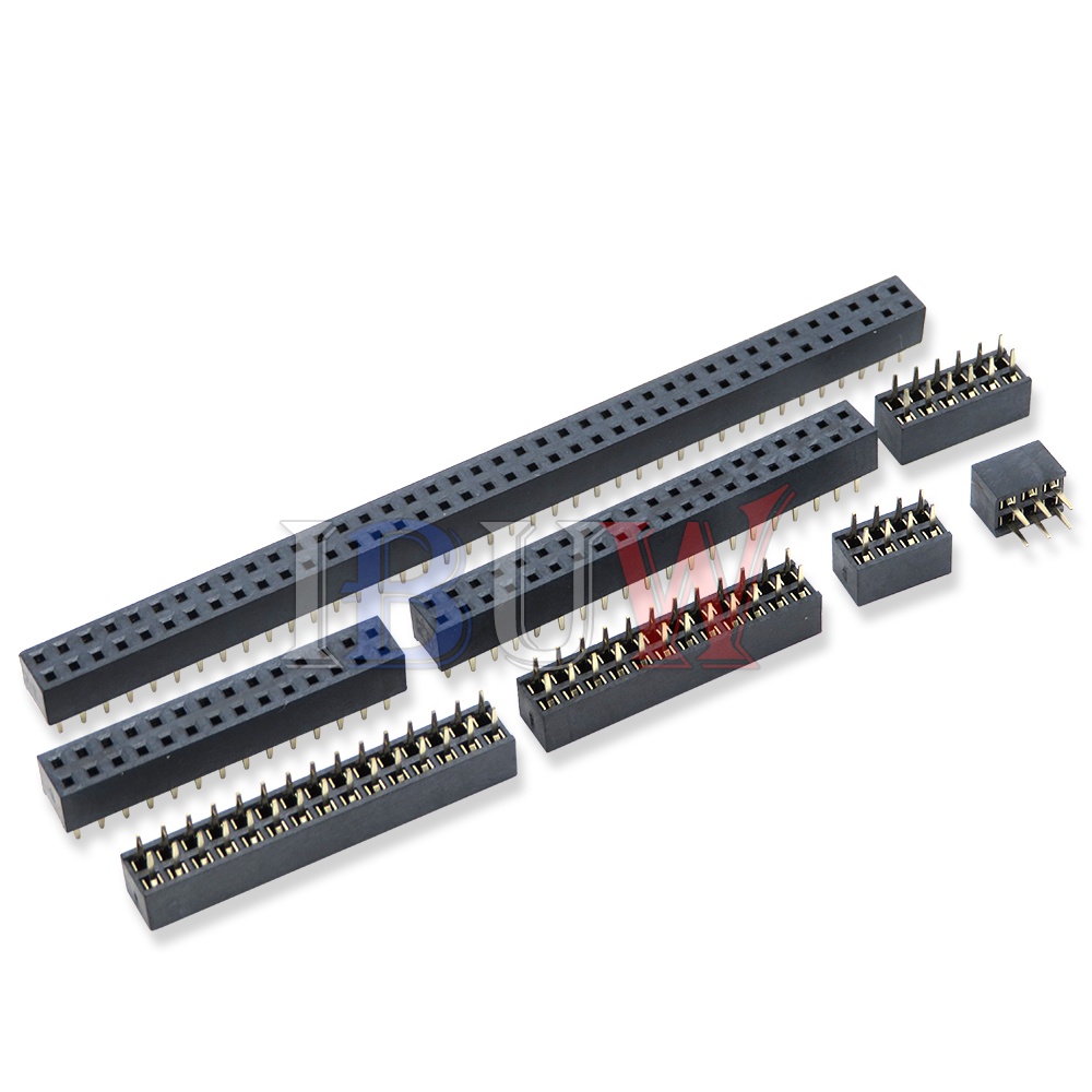 5/10PCS 1X 2X/2/3/4/5/6/8/10/40 PIN Double Row Straight FEMALE PIN ...