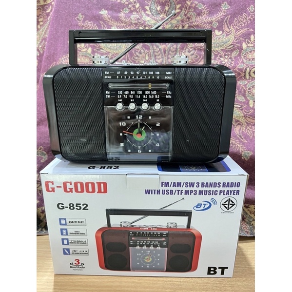 วิทยุ ลำโพง G-good G 912 BT (ลายไม้) / G 852 BT/ G 168 solar(BT) นาฬิกา ...