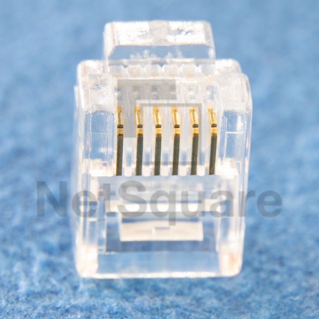หัวโทรศัพท์ 6P6C RJ11 6pin Modular jack for telephone | Shopee Thailand