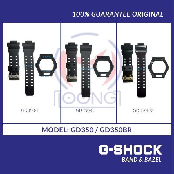 สายนาฬิกาข้อมือ G-shock Gd350 Gd350br Hitam Glossy Band and Bezel bnb และสายนาฬิกาข้อมือ 100% ...