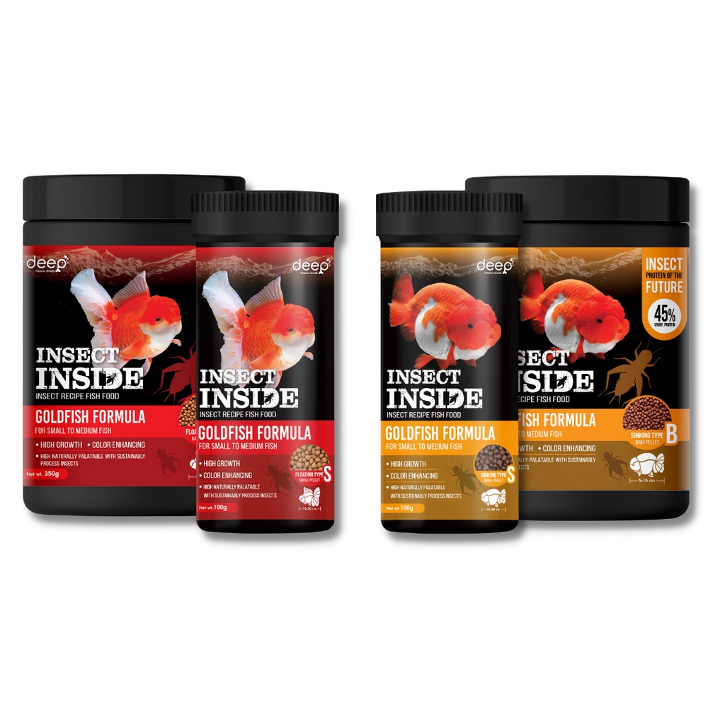 [100-350 กรัม] DEEP INSECT INSIDE - อาหารปลาทอง สูตรเร่งโต & เร่งสี ...