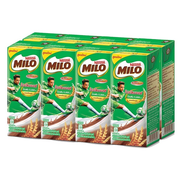 (แพ็ค 8) Milo Activ-Go Chocolate Malt UHT Milk ไมโล แอคทีฟ-โก นมยูเอชที ...