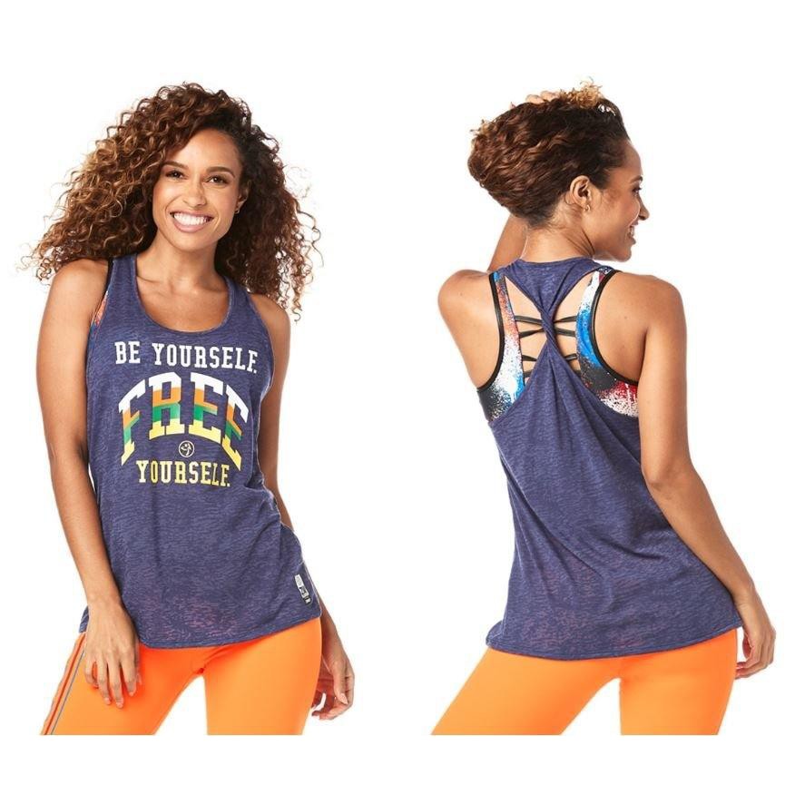 Zumba Be Yourself Twisted Back Tank (เสื้อกล้ามออกกำลังกายซุมบ้า ...