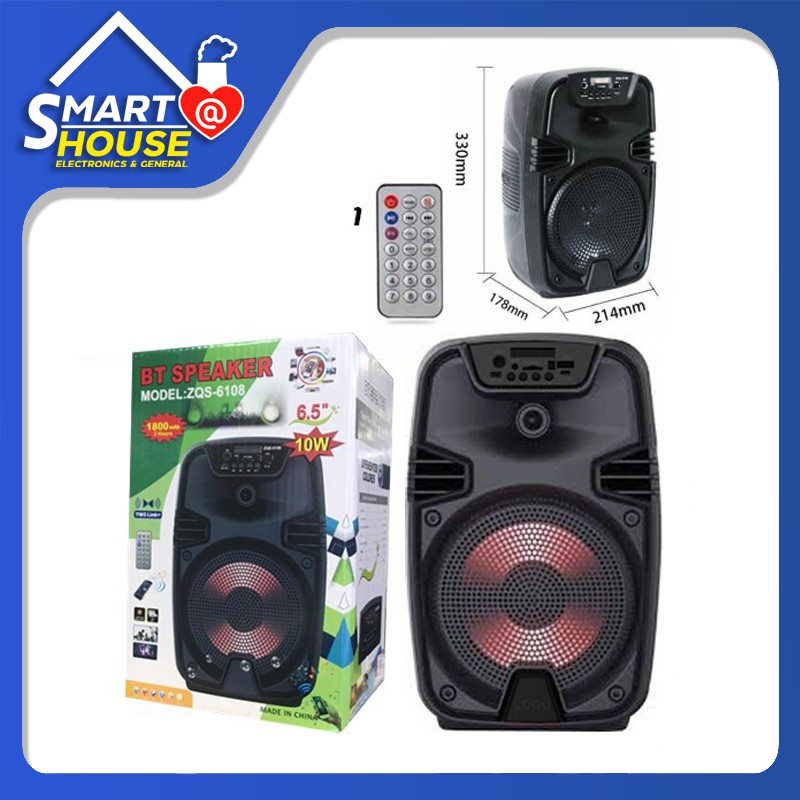 BT Speaker : รุ่น ZQS-6108 ลําโพง Bluetooth สำหรับงานปาร์ตี้งานเอ้าดอ ...