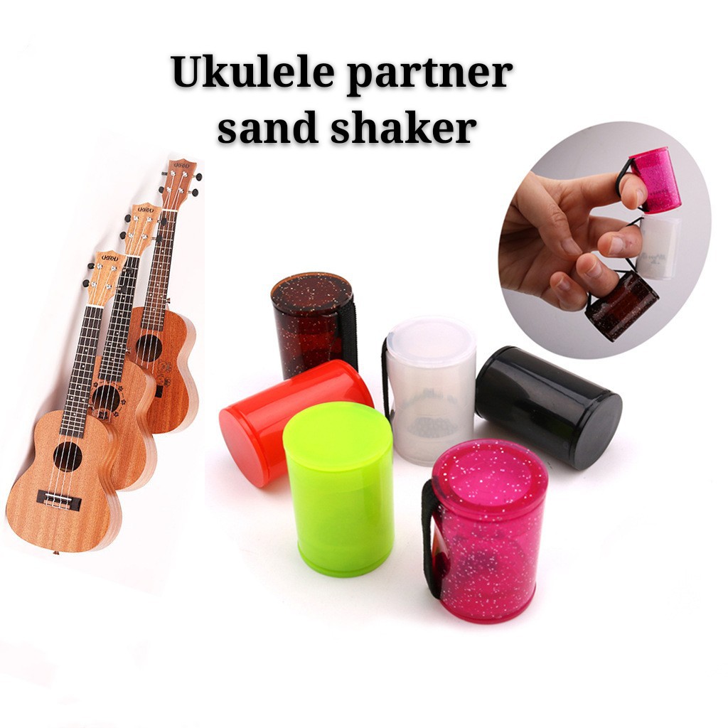 สําหรับกีตาร์คุณภาพสูง Ukulele Sand Shaker สวมใส่นิ้วมือ Rhythm แหวน ...