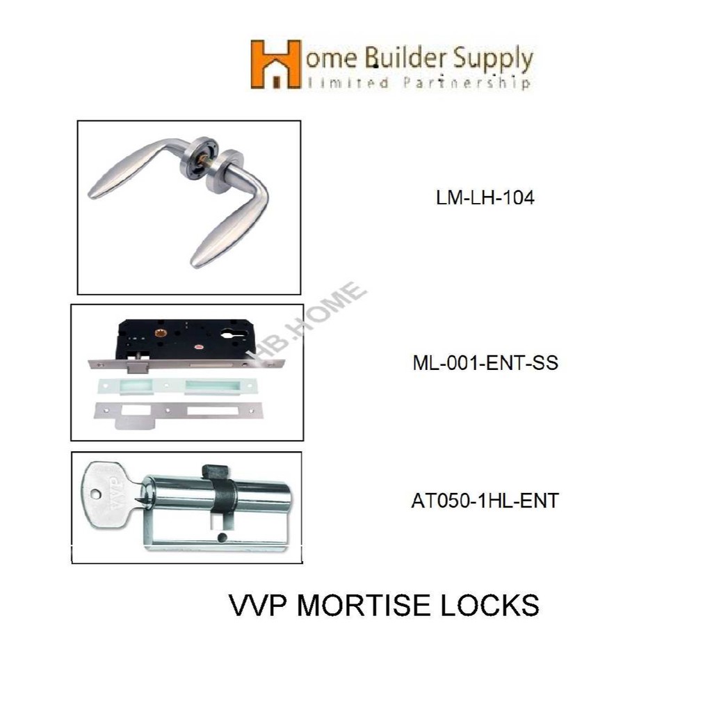 MORTISE LOCK ประตู รุ่น LM-LH104-C-SS ครบชุด มือจับก้านโยก แบรนด์ VVP(วีวีพี) | Shopee Thailand