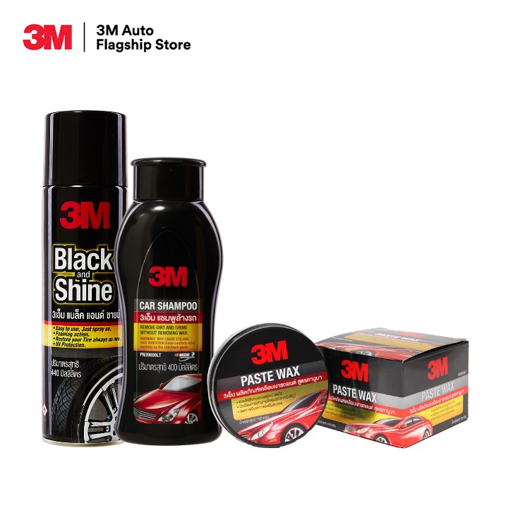 3M Set แชมพูล้างรถ ขนาด 400ml. PN39000LT + เคลือบเงารถยนต์ สูตรคานูบา ...