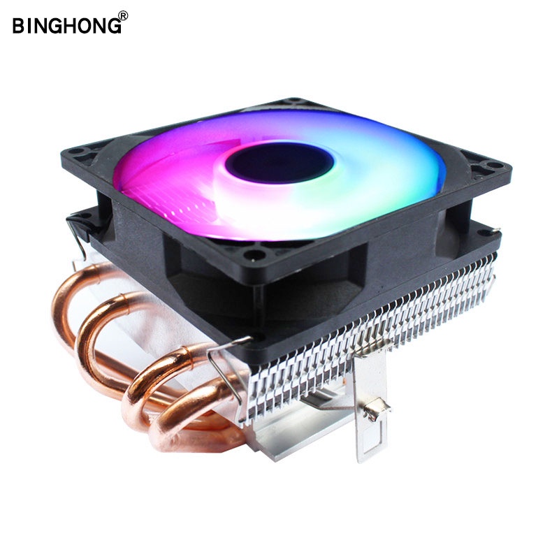 4ท่อทองแดงบริสุทธิ์ Amd Led Rgb Cpu Cooler 3Pin 4Pin Pwm ระบายความร้อน ...