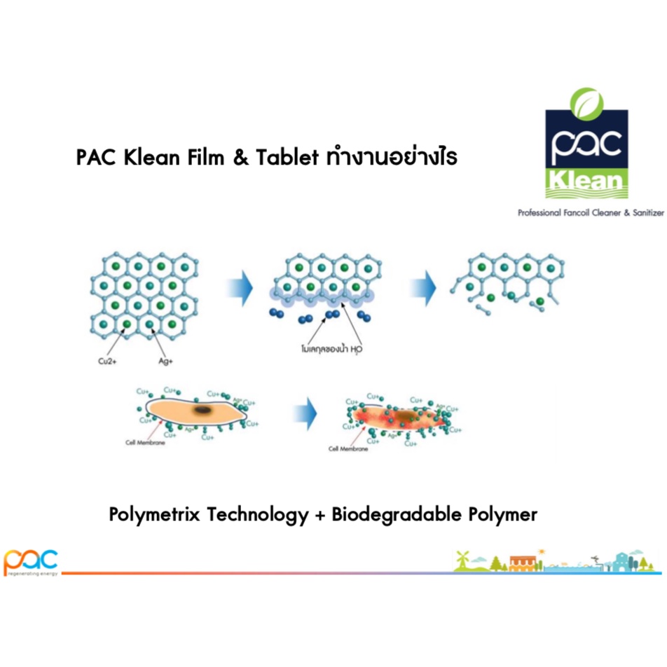 PAC KLEAN แผ่นละลายเมือกในถาดน้ำทิ้งแอร์ แก้น้ำแอร์หยด แอร์ตัน 15 g. (6 ซอง/แพ็ค) | Shopee Thailand