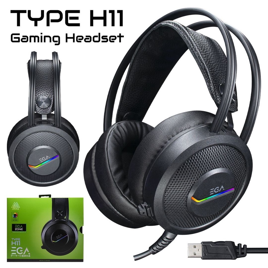 หูฟังเกมมิ่ง Gaming Headset EGA TYPE H11 เสียง 7.1 ไฟ RGB LIGHTING ...