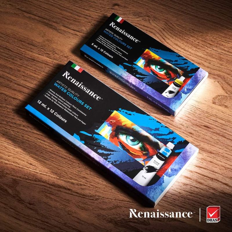 Renaissance Water Colors Set 12, 24 สี (5,12 ml) ชุดสีน้ำเรนาซองค์ ...