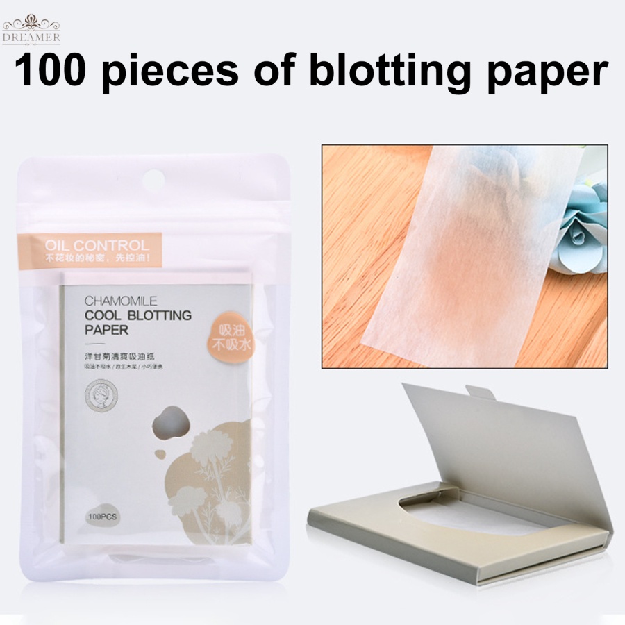 【DREAMER】100Pcs Protable Facial Absorbent Paper Oil Control Wipes ...