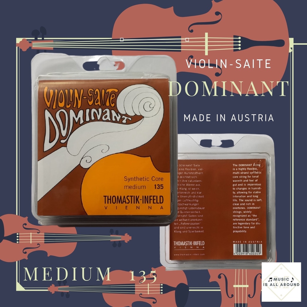 สายไวโลลิน Thomastik Infeld Dominant รุ่น135 Synthetic Core Aluminum ...