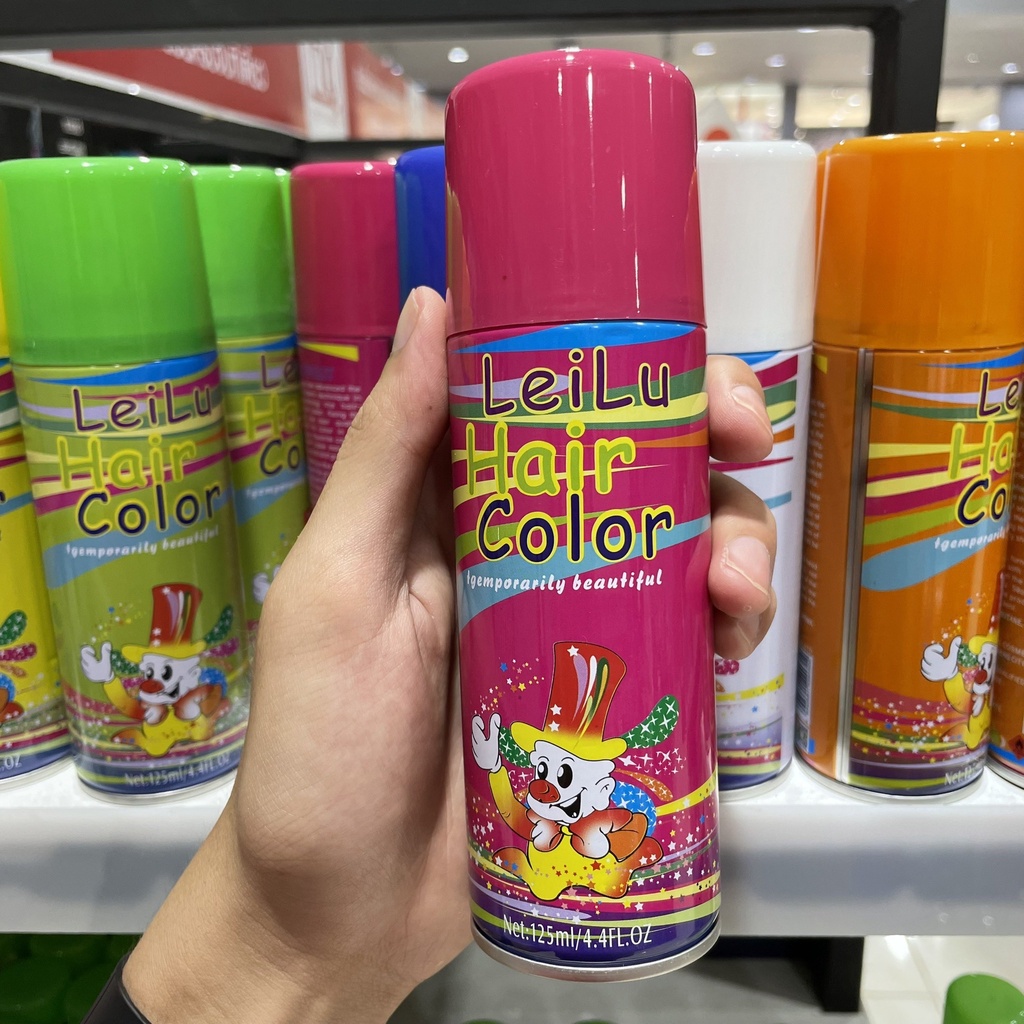 สเปรย์เปลี่ยนสีผมชั่วคราว Leilu ล้างออกง่ายกลิ่นไม่ฉุน ขนาด 125 ml ...