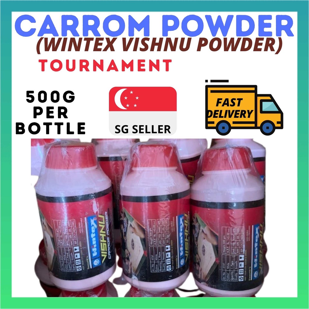 [CARROM Powder 500G] WINTEX VISHNU 500 GRAM TOURNAMENT CARROMBOARD ...