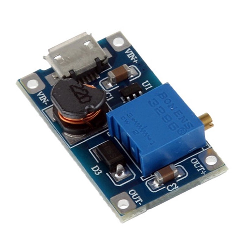 Micro USB 2-24V ถึง 5V-28V 12V 24V 2A 9V DC-DC เพิ่มขั้นตอนขึ้นโมดูล ...