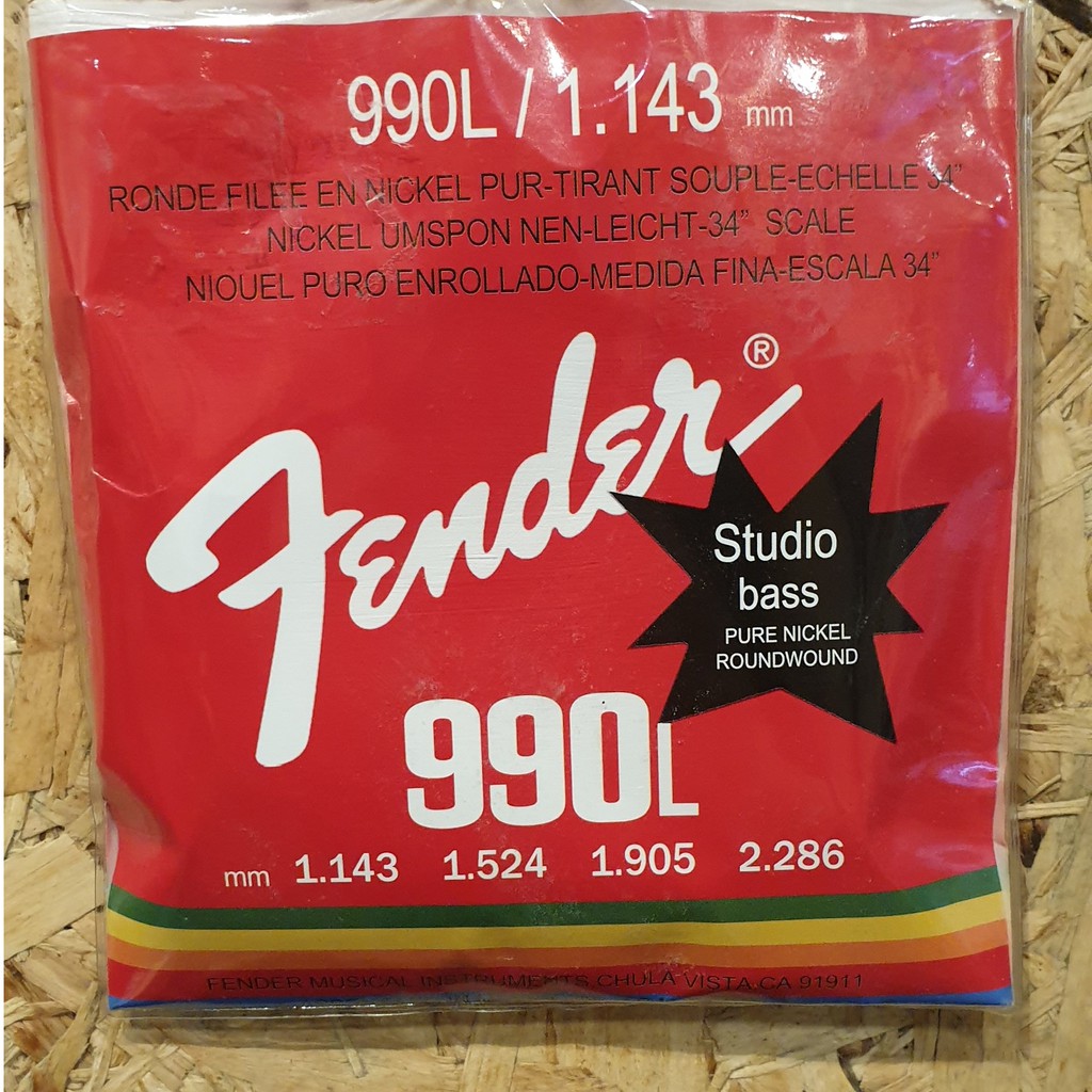 Fender 990L-1.143 990L สายกีตาร์เบส 4 สาย นิกเกิลบริสุทธิ์ ทรงกลม F310 Search XPDC OAG | Shopee ...