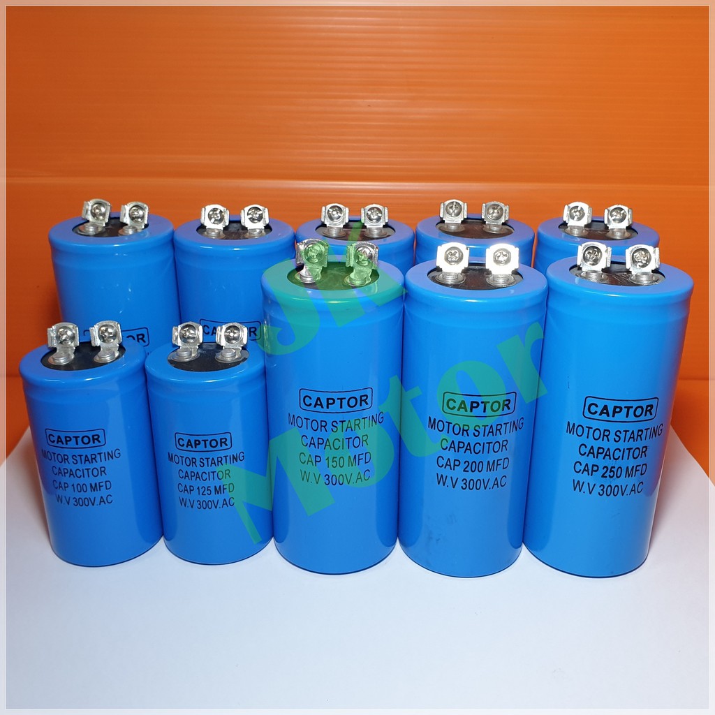 Cap Start 100uF 125uF 150uF 200uF 250uF 300Vac รุ่น Aluminium ยี่ห้อ ...